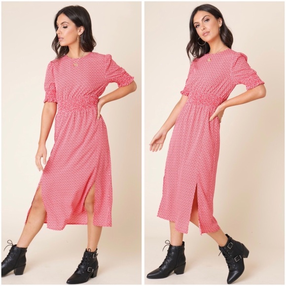 Dresses | Ditzy Heart Vintage Style Midi Dress | Poshmark